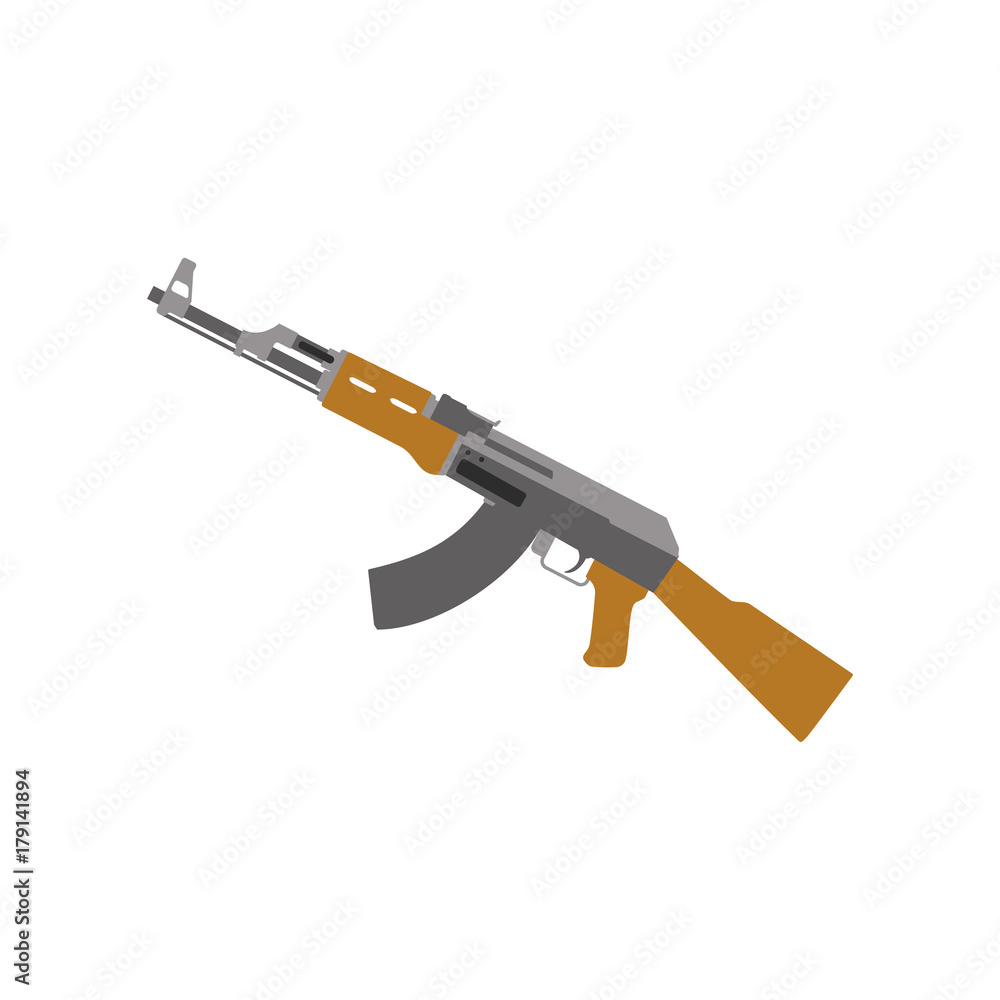 A vector illustration of a Kalashnikov AK-47 assault rifle.Kalashnikov ...