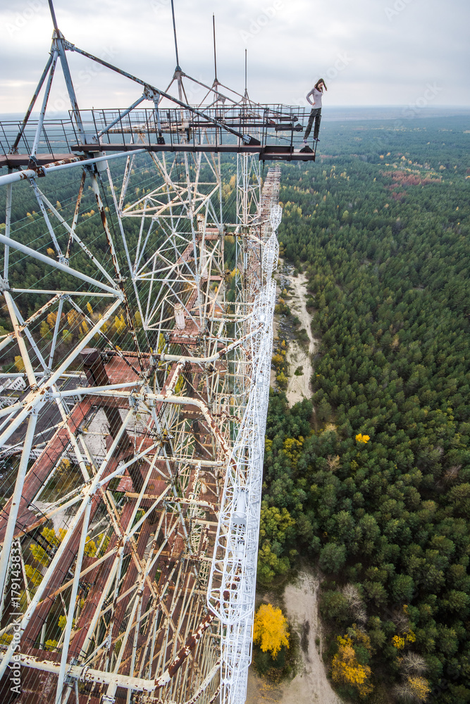 View from the top of abandoned Duga radar system in Chernobyl Exclusion ...
