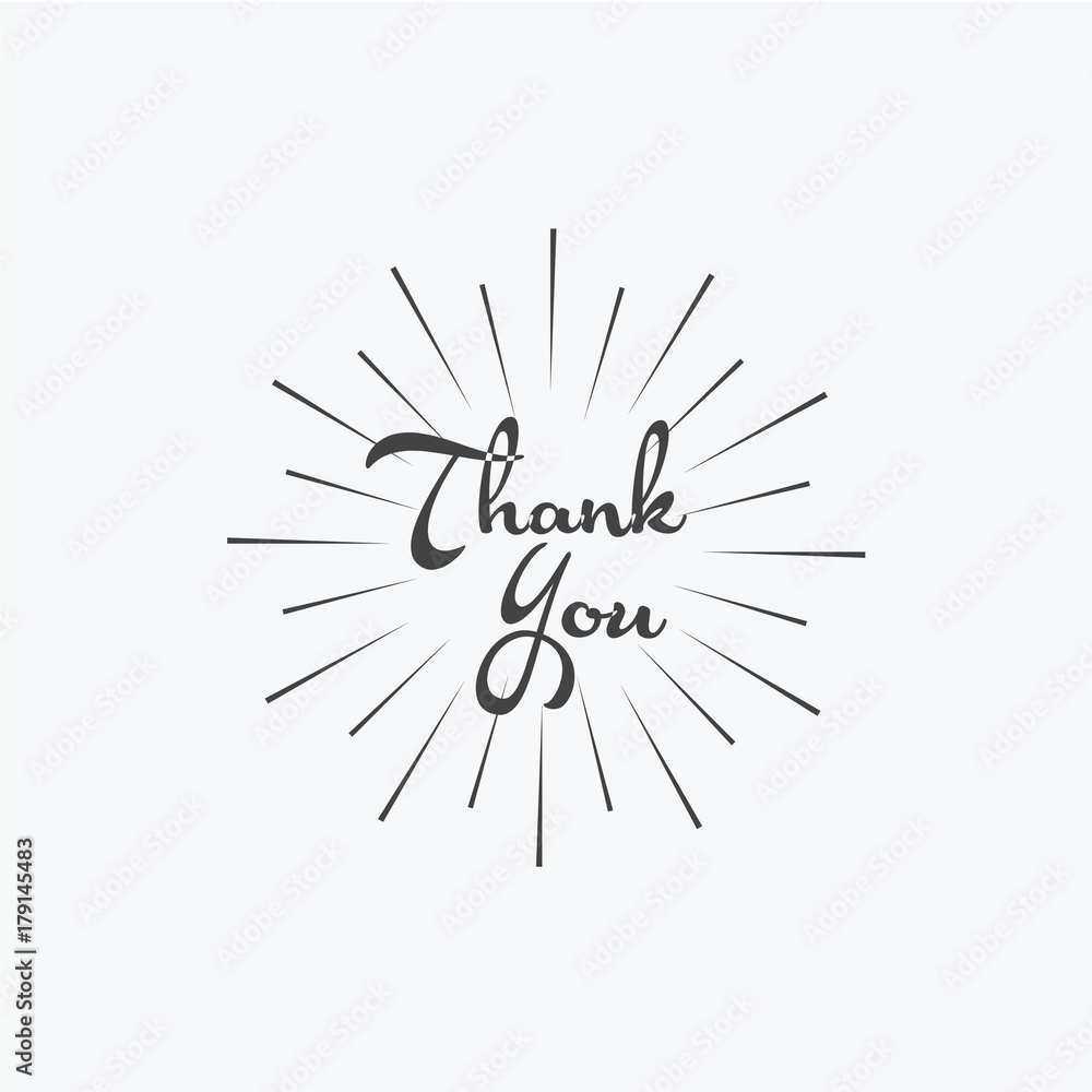 Thank You Logo Vector Template Design Stock Vector | Adobe Stock