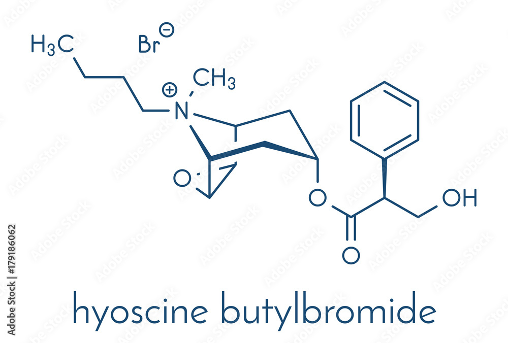 Butylscopolamine (hyoscine butylbromide, scopolamine butylbromide ...