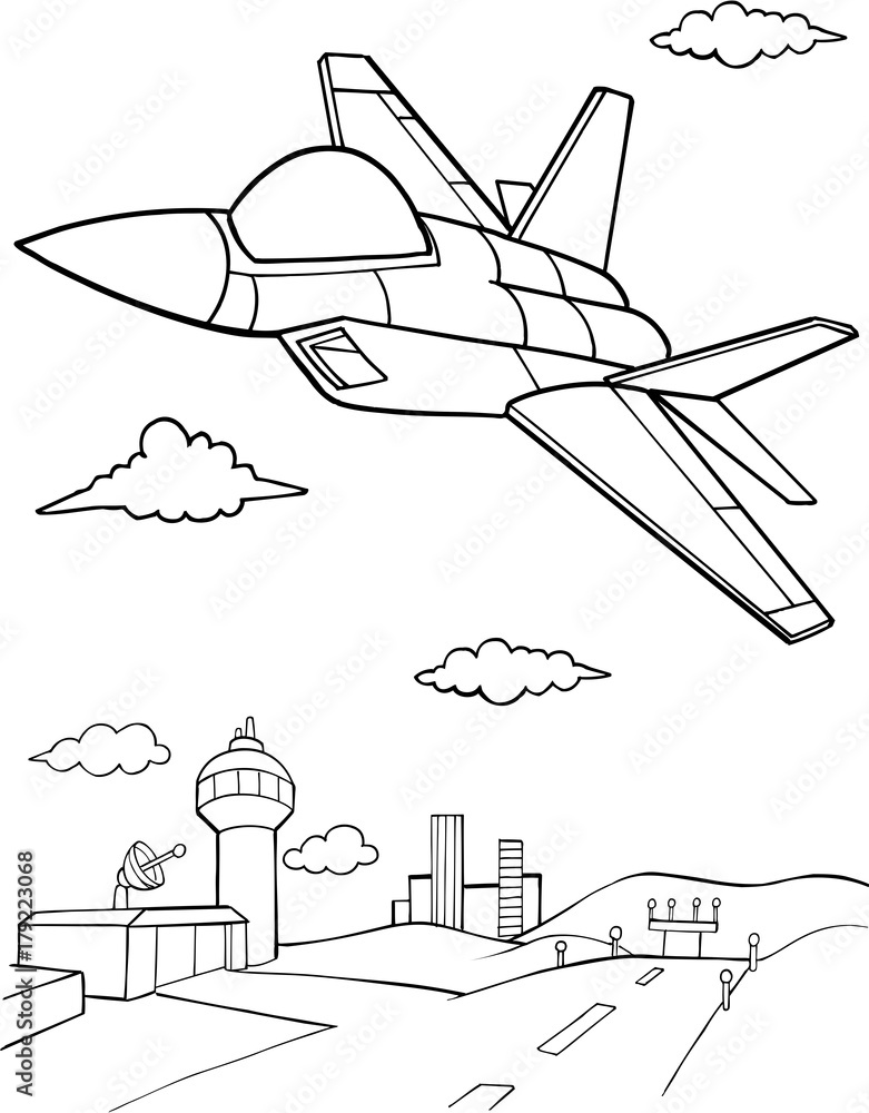 Jet Aircraft Vector illustration Art Stock Vector | Adobe Stock
