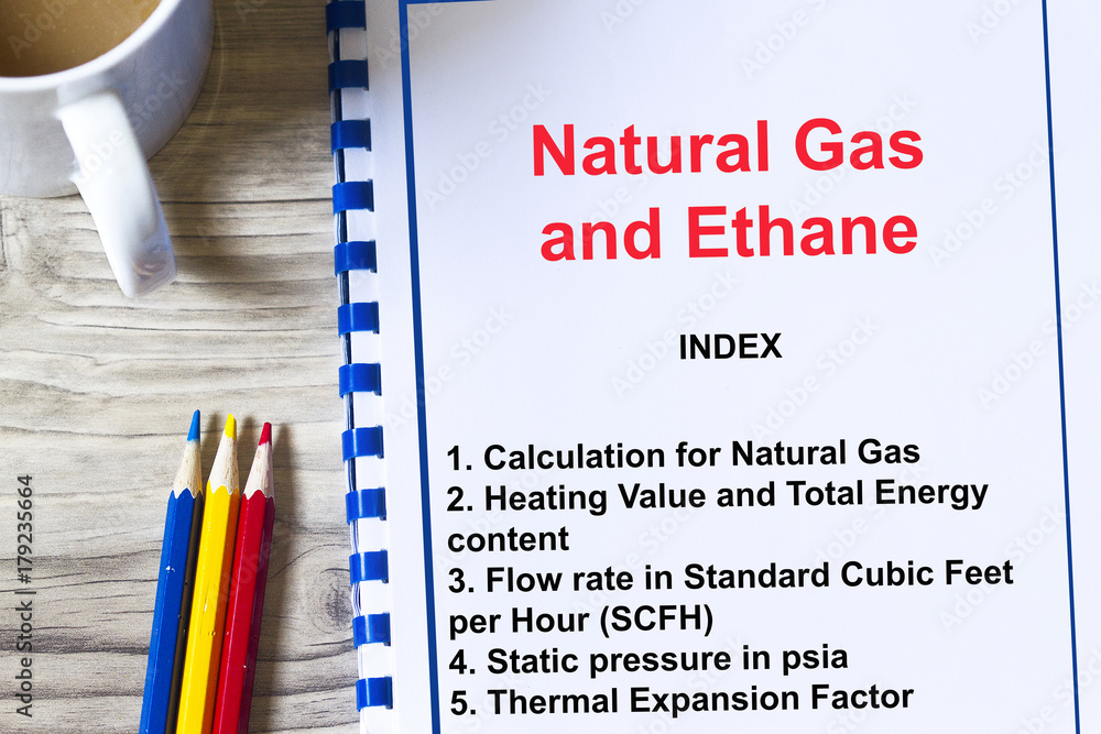 Ethane and natural gas calculation and lecture concept Stock Photo ...