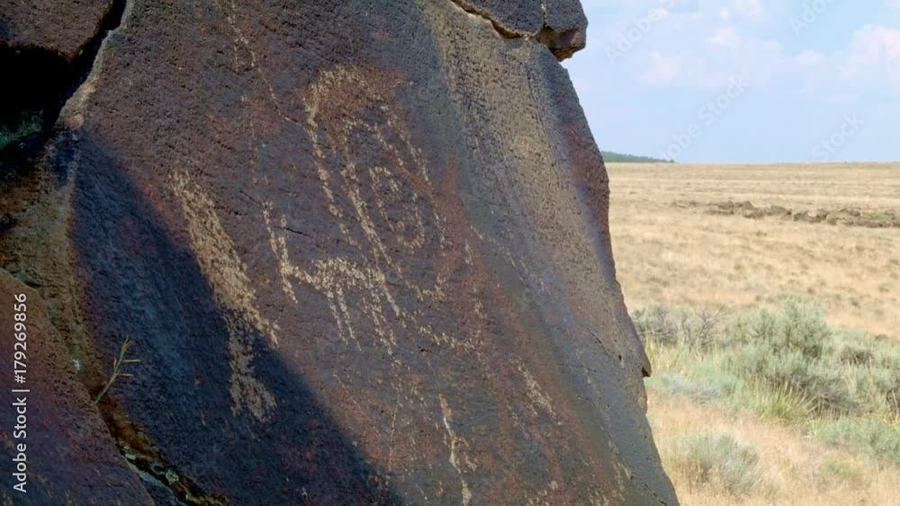 Pronghorn antelope and swirl Ancient Native American Indian Rock Art at ...