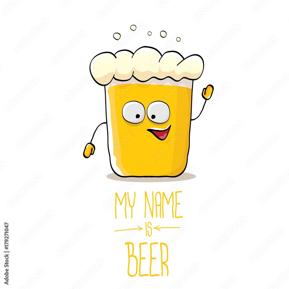 vector cartoon funky beer glass character with sunglasses isolated on ...