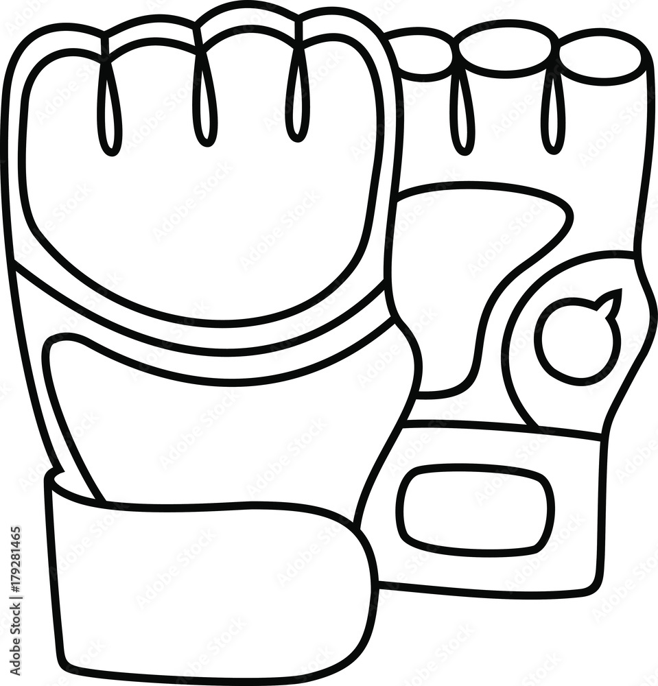 Mma Gloves Drawing