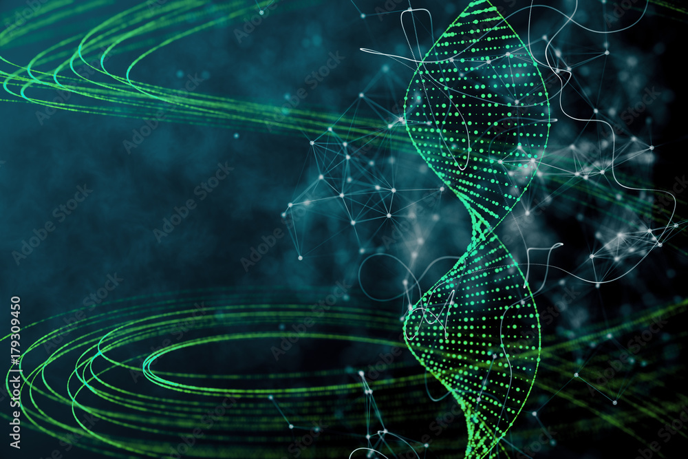 Green DNA backdrop Stock Photo | Adobe Stock