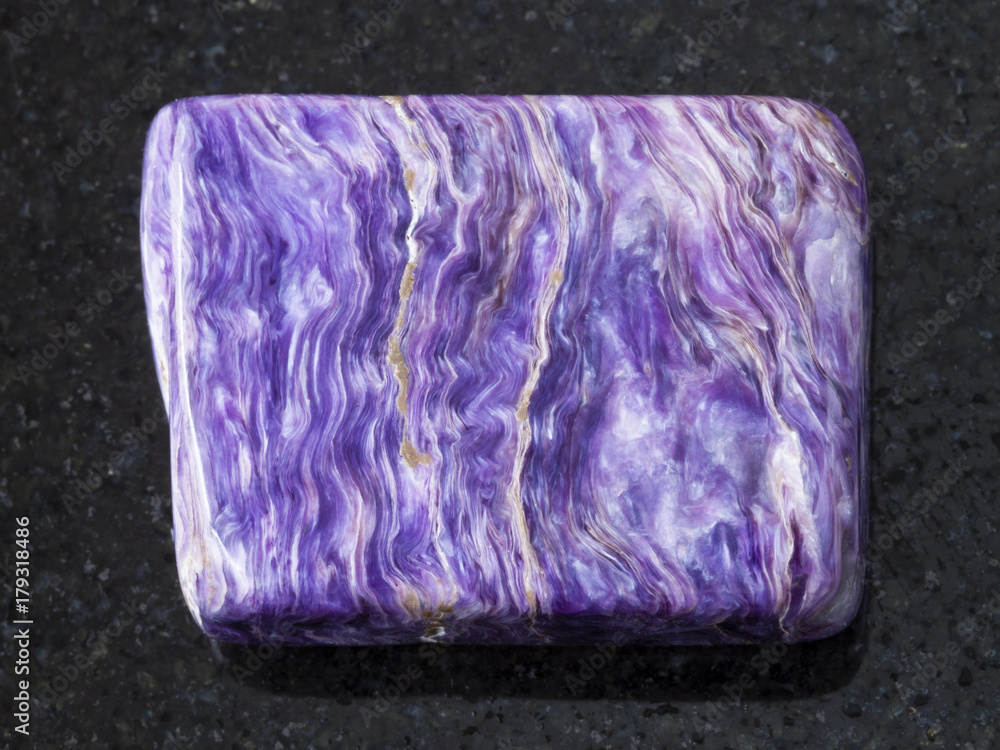 macro shooting of natural mineral rock specimen - polished slab of ...