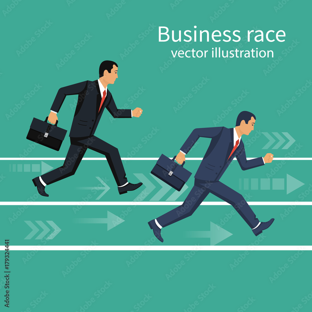 Business People Running Track