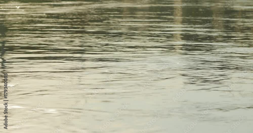 River water surface. Close-up of texture of nature works ripples on the ...