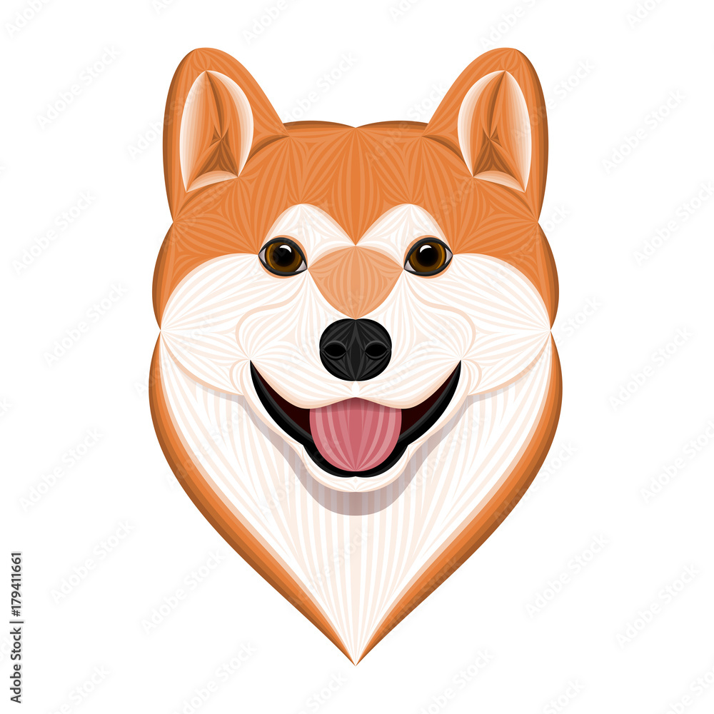 Cartoon Akita Inu, Vector Illustration Stock Vector | Adobe Stock