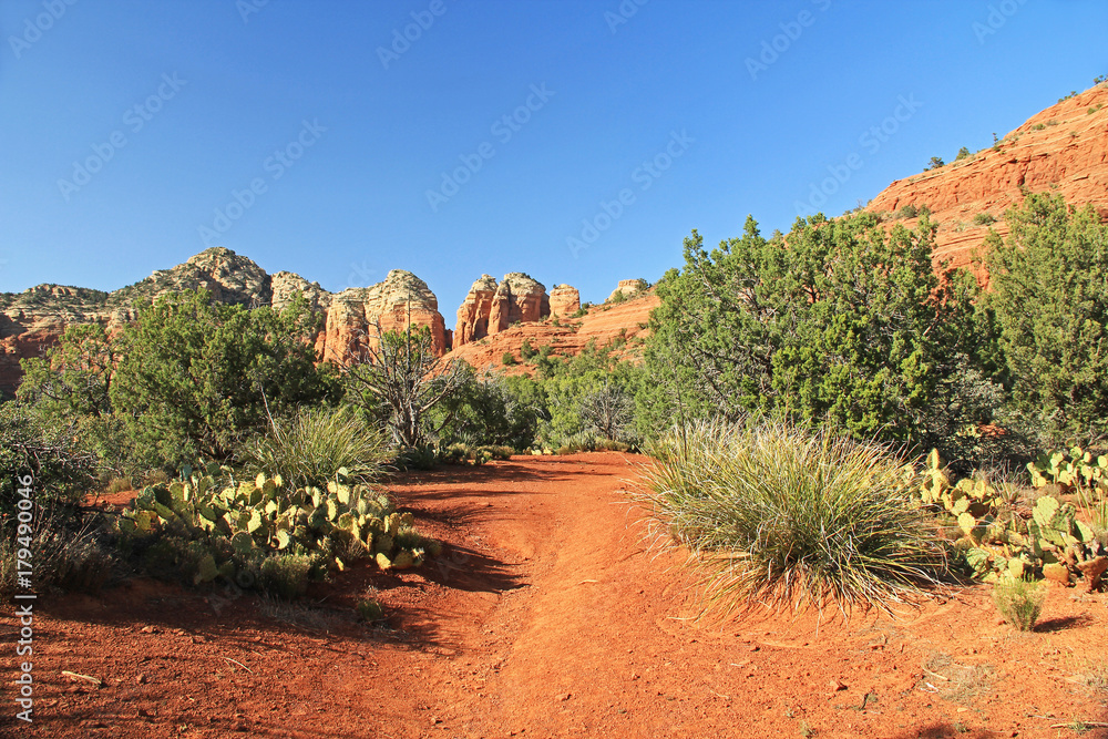 Foto de Hiking among red rock formations in Red Rock State Park along ...