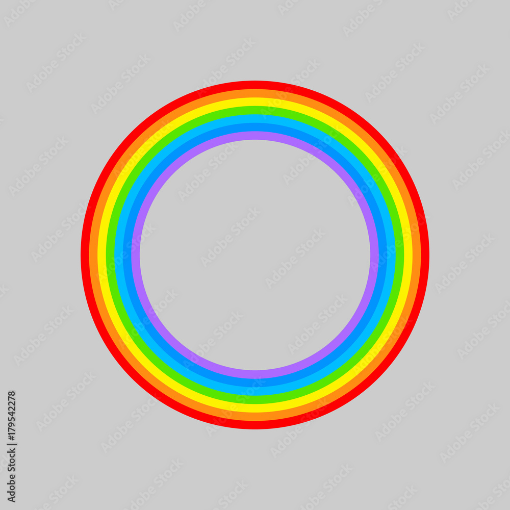 Rainbow round. rainbows circle isolated. Vector illustration Stock ...