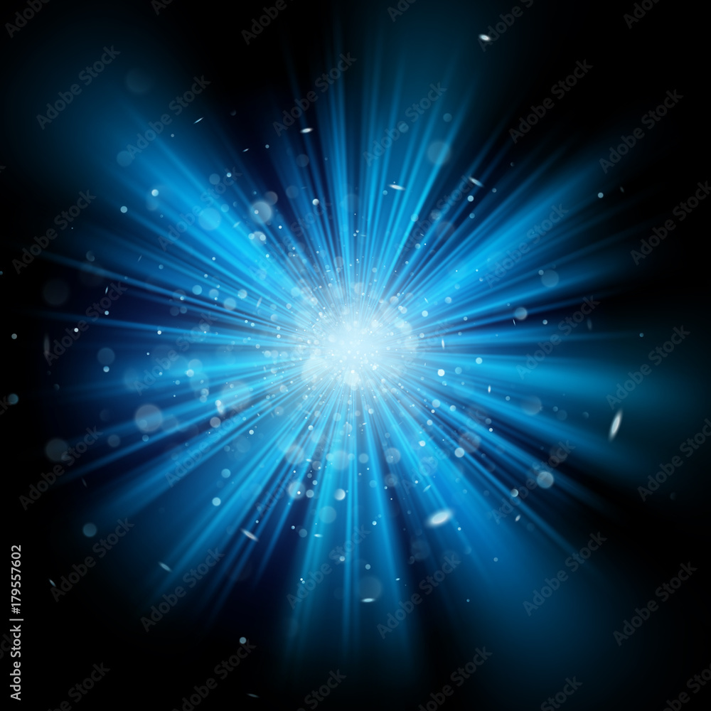 Blue light burst effect. EPS 10 vector Stock Vector | Adobe Stock