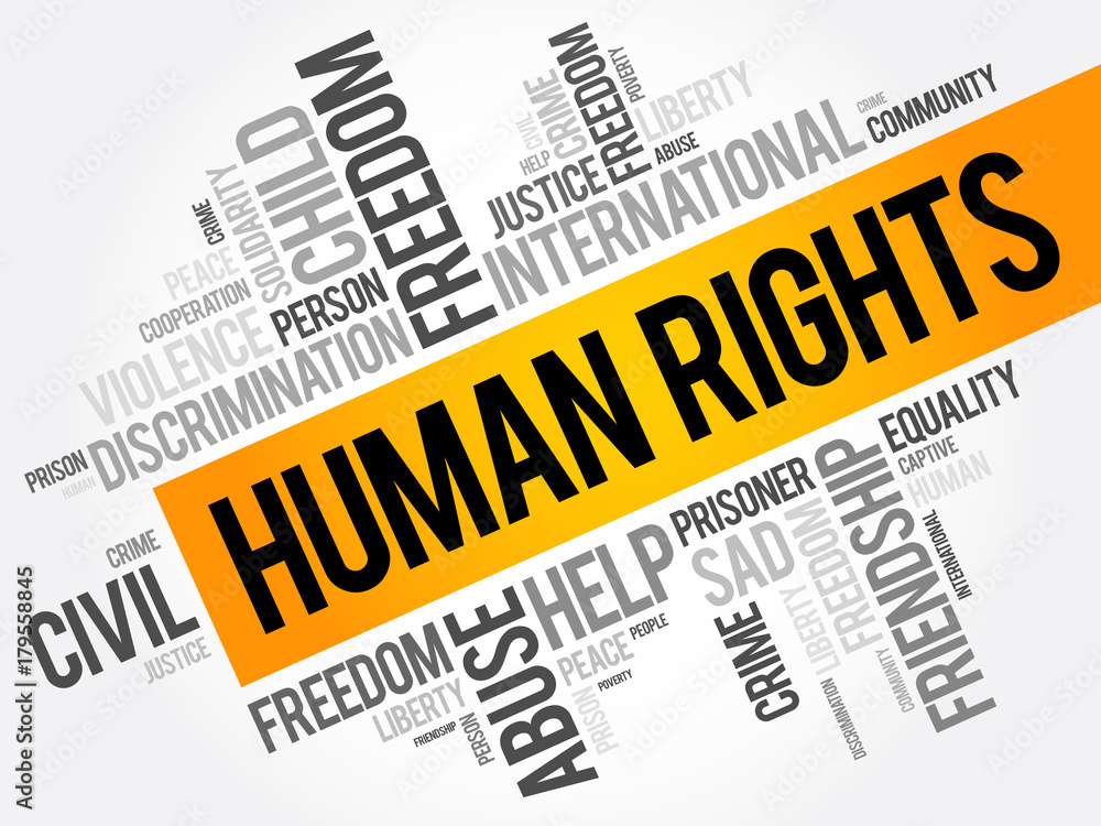Human rights word cloud collage, social concept background Stock Vector ...
