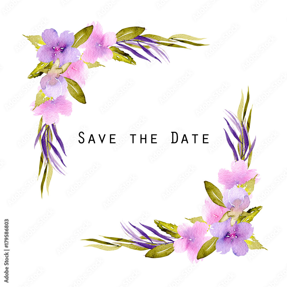 Purple Wedding Border Design