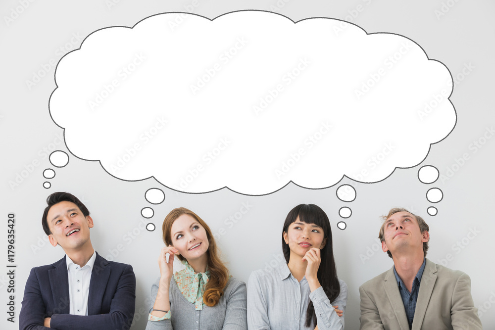 Group of people imagining something. Stock-foto | Adobe Stock