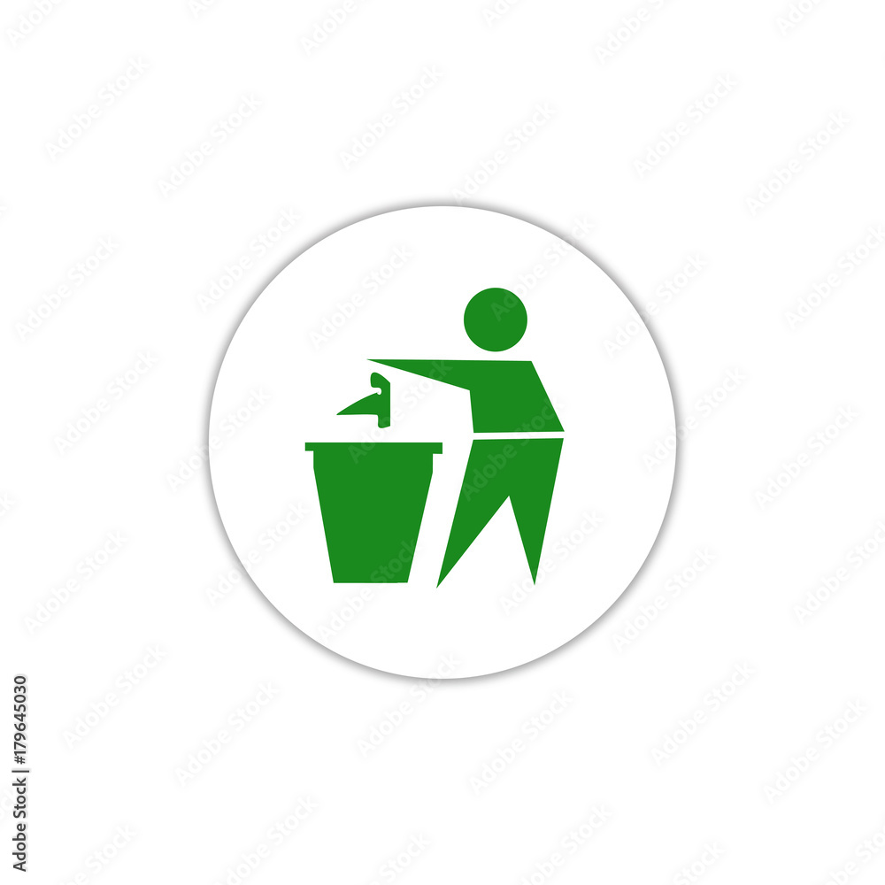 Tidy man symbol , do not litter icon , keep clean , dispose of ...