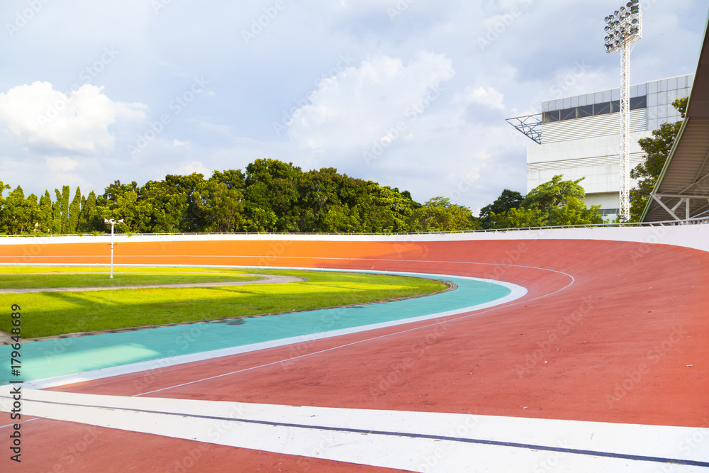 Professional beautiful cycle track. Velodrome Stock Photo | Adobe Stock