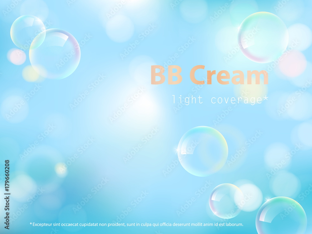 Advertising poster for cosmetic product, perfect bb cream providing ...