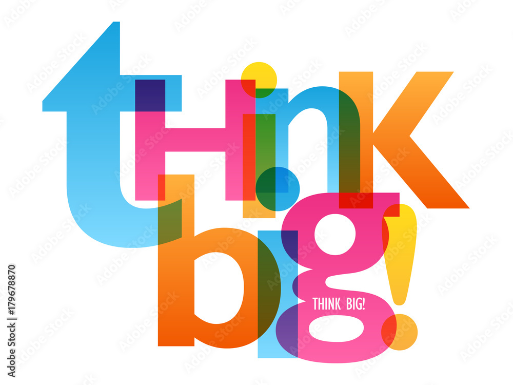 THINK BIG typography poster Stock Vector | Adobe Stock