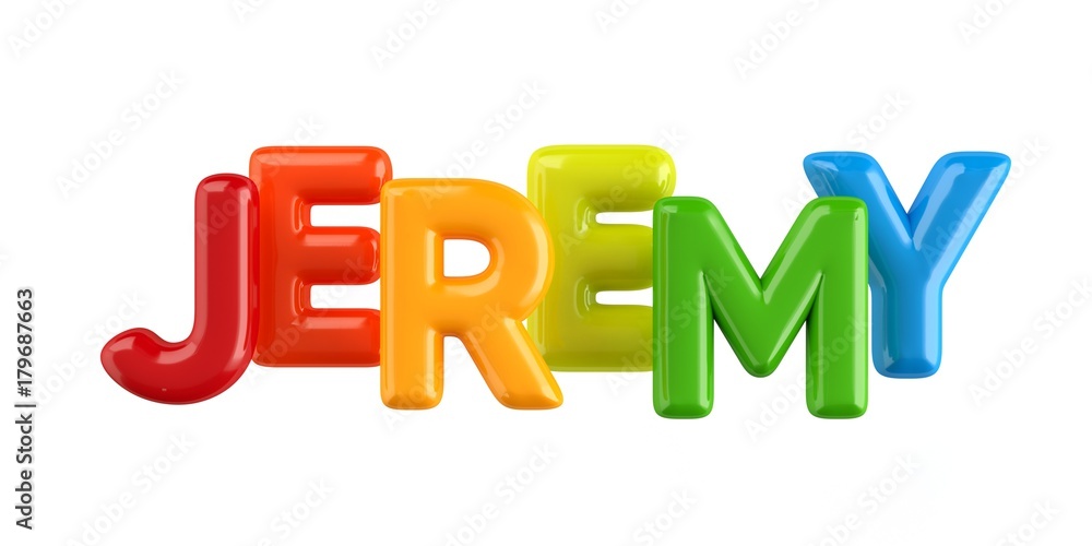 Bubbletext Name Jeremy ilustración de Stock | Adobe Stock