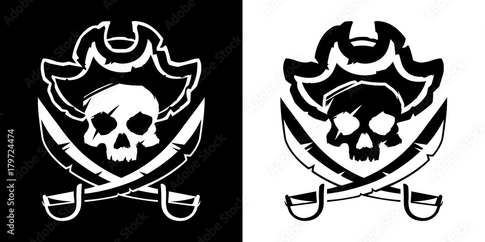 Jolly Roger vector illustration Stock Vector | Adobe Stock