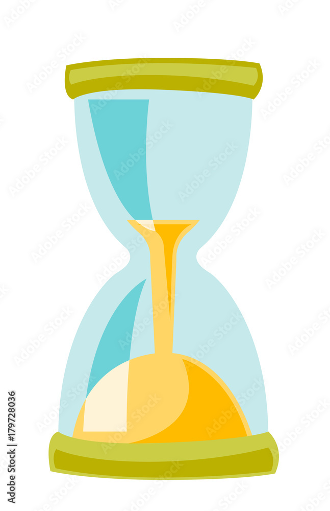 Transparent sandglass vector cartoon illustration isolated on white ...