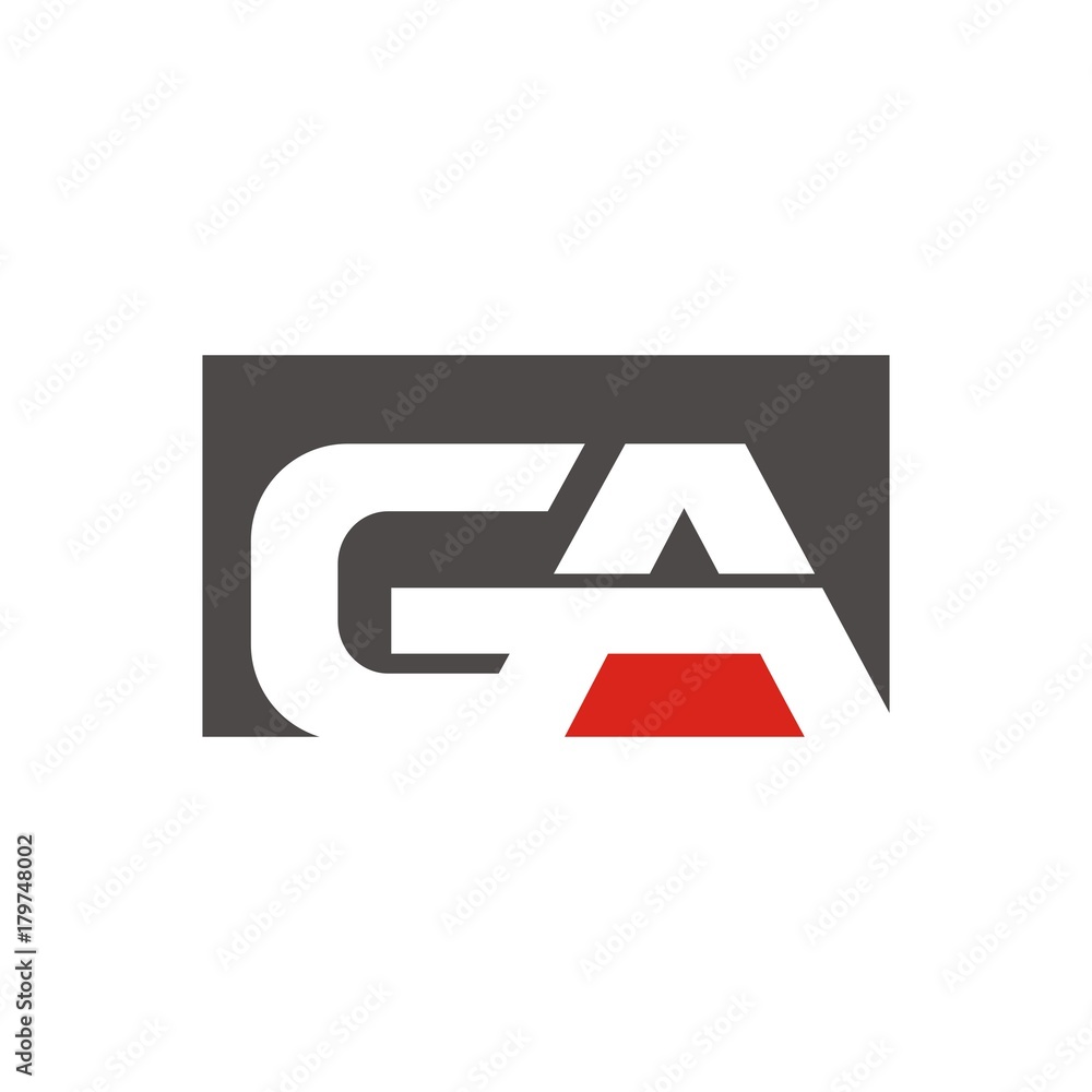 GA logo initial letter design template vector illustration Stock Vector ...
