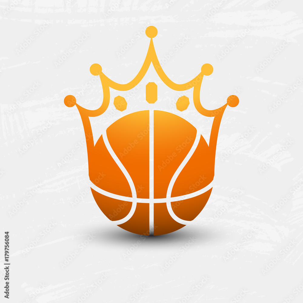 Basketball crown logo vector illustration sport king concept Stock ...