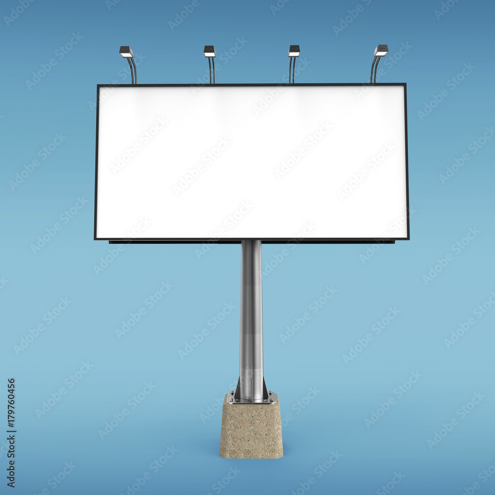 Blank white billboard template . render for your special design ...