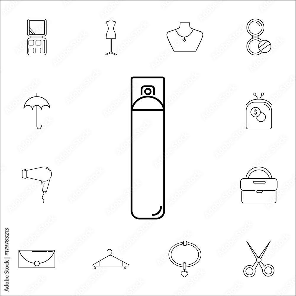 Deodorant icon. Set of woman accessories icons. Web Icons Premium ...