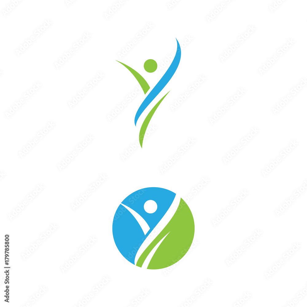 people life abstract logo Stock Vector | Adobe Stock