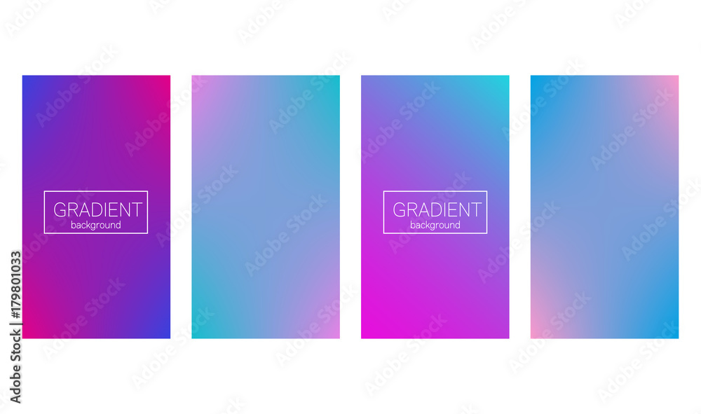 Screen gradient set with modern abstract backgrounds. Colorful fluid ...