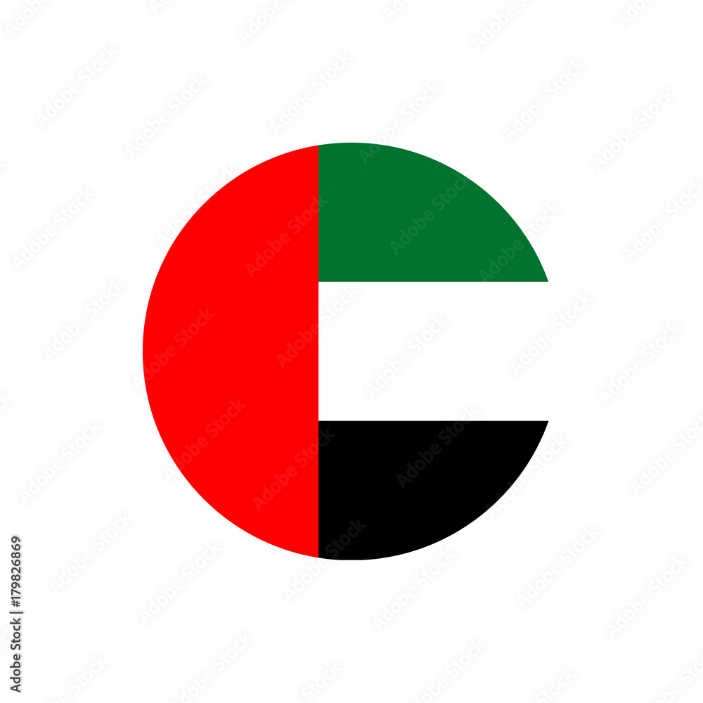 United Arab Emirates flag, official colors and proportion correctly ...