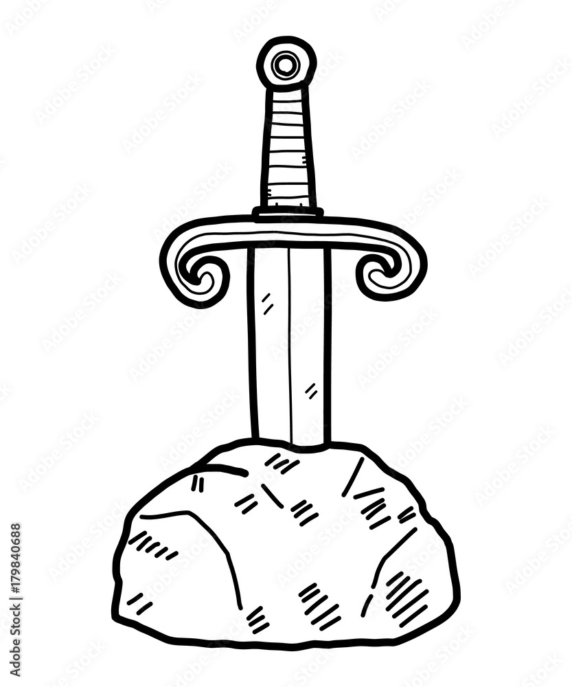 Sword In The Stone Drawing