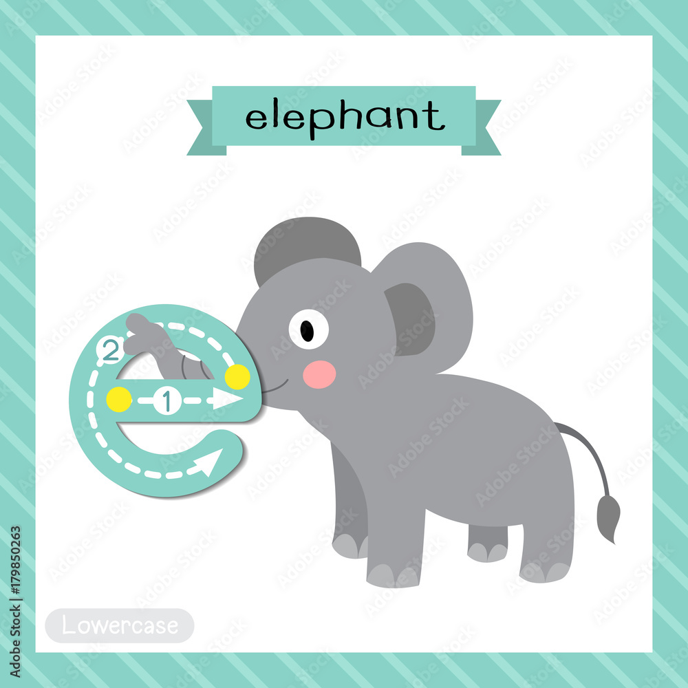 Letter E Elephant