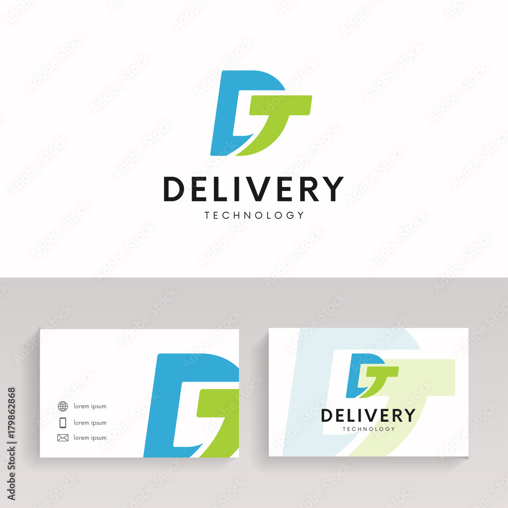 Logo DT company sign vector design. Stock Vector | Adobe Stock