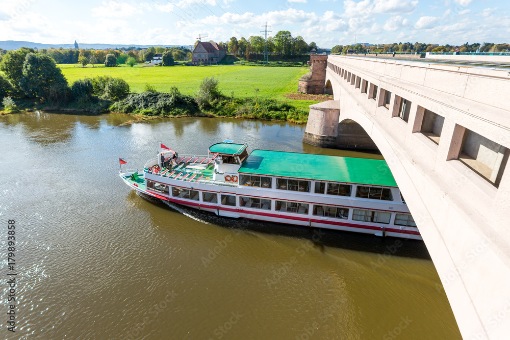 Minden, Weser, Wasserstraßenkreuz Stock-Foto | Adobe Stock