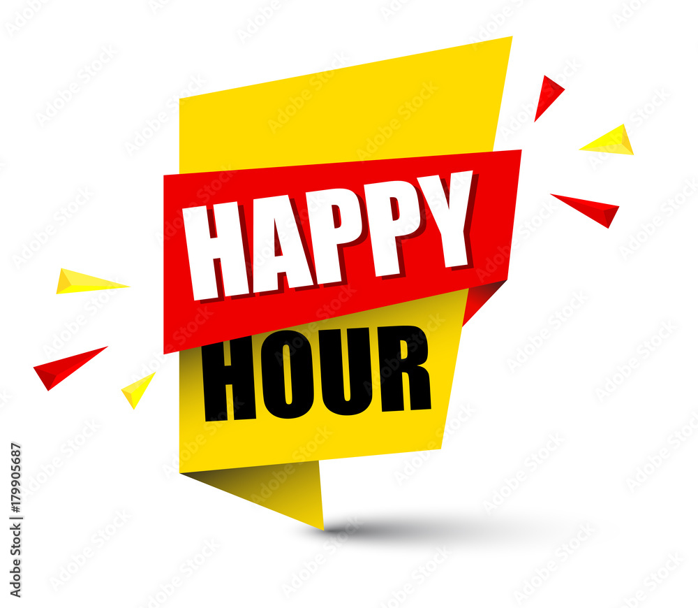 banner happy hour Stock Vector | Adobe Stock