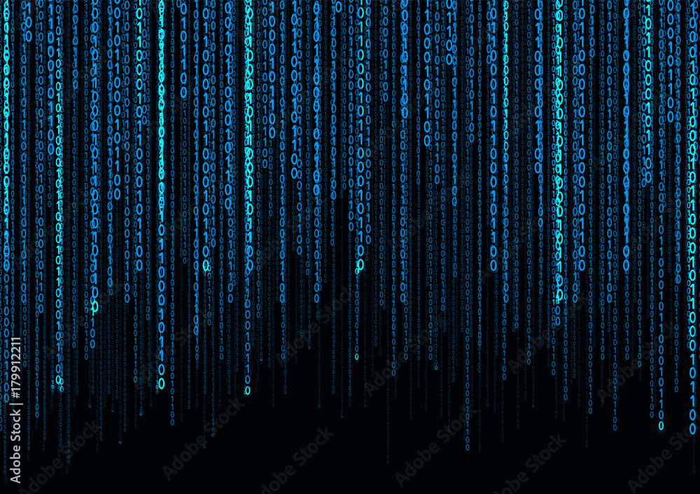 Binary Rainbow Abstract Tech Background Stock Vector | Adobe Stock