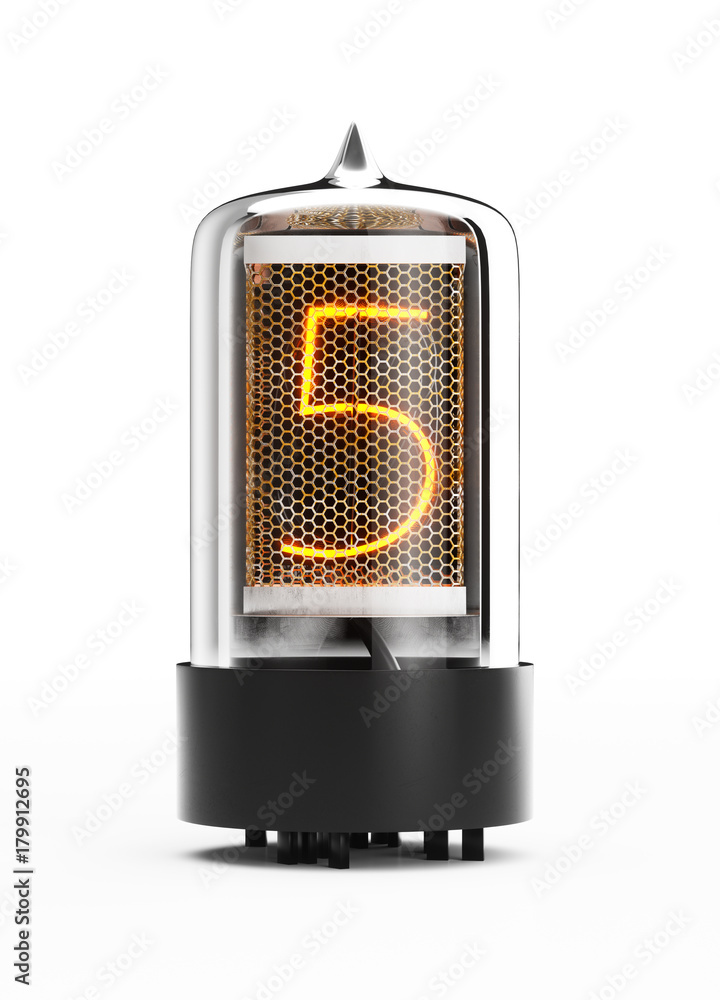 Nixie tube, Set of numbers from 0 to 9 Stock Illustration | Adobe Stock