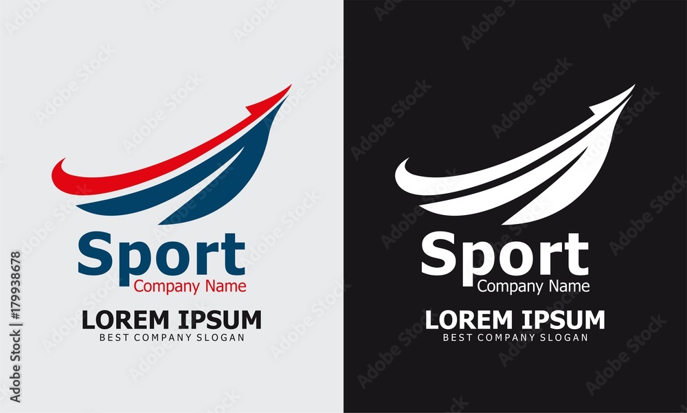 sport business company logo Stock Vector | Adobe Stock