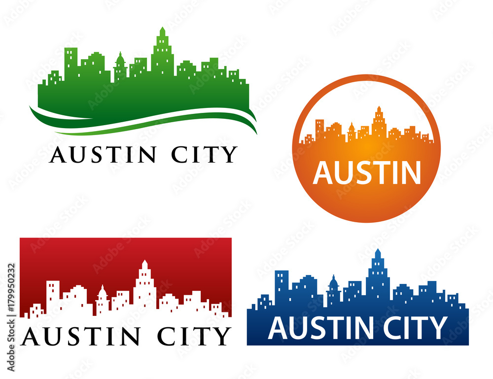 Austin Skyline Logo Template Stock Photo | Adobe Stock
