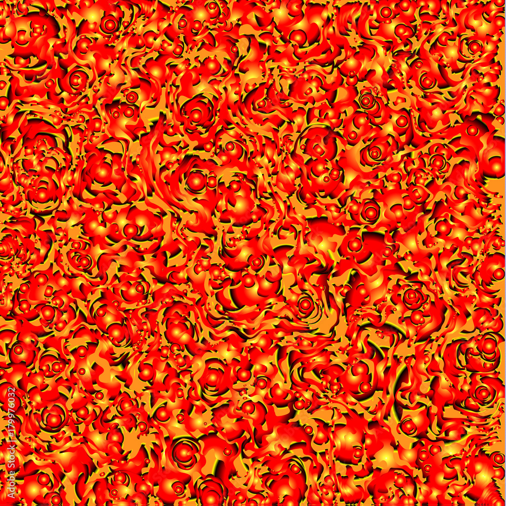 Fire psychedelic abstract background colorful swirls Red. Flowing fluid ...