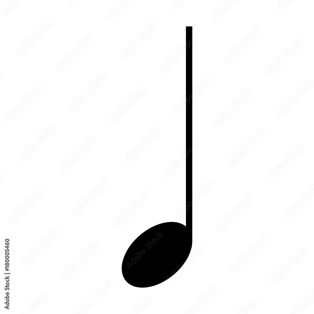 Isolated musical note, Quarter note, Vector illustration Stock Vector ...