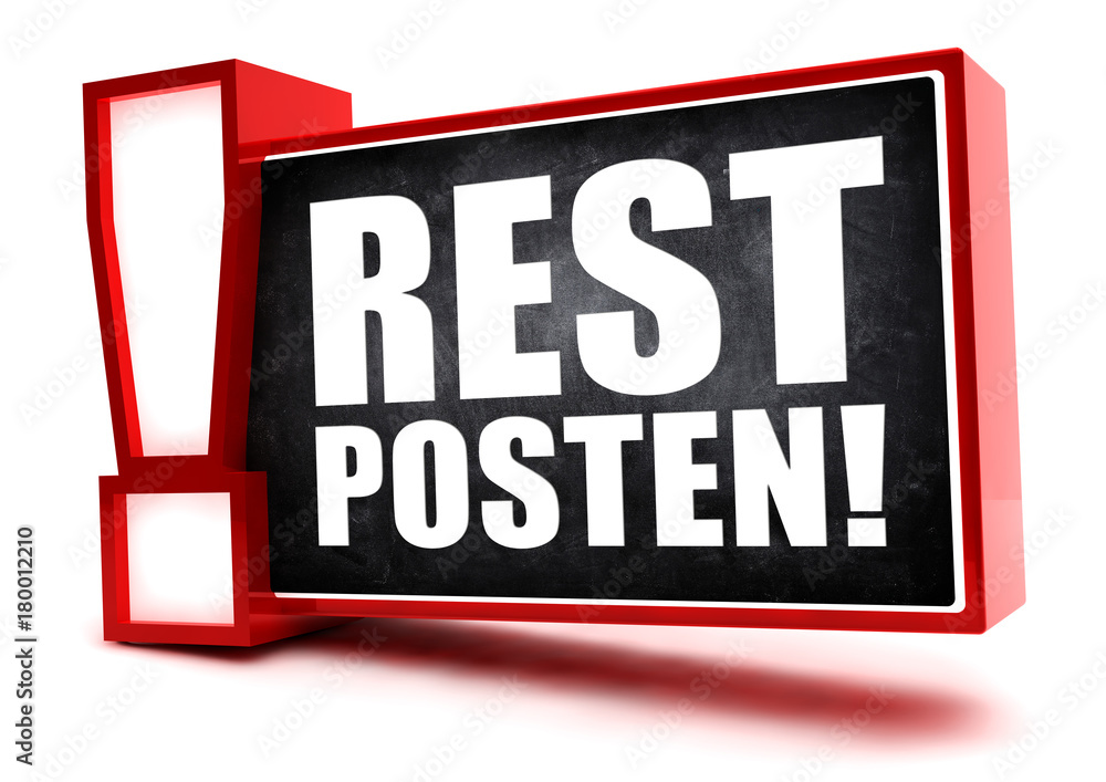 Restposten! Button, Icon Stock Illustration | Adobe Stock