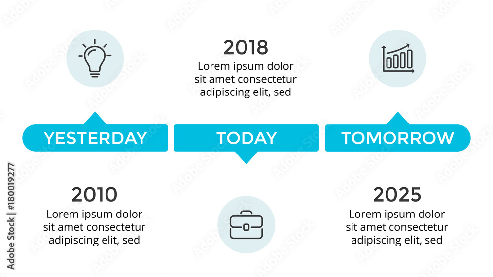 Vector arrows circles timeline infographic, diagram chart, graph ...