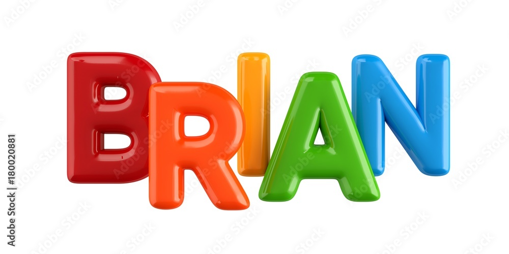 Bubbletext name Brian Stock-Illustration | Adobe Stock