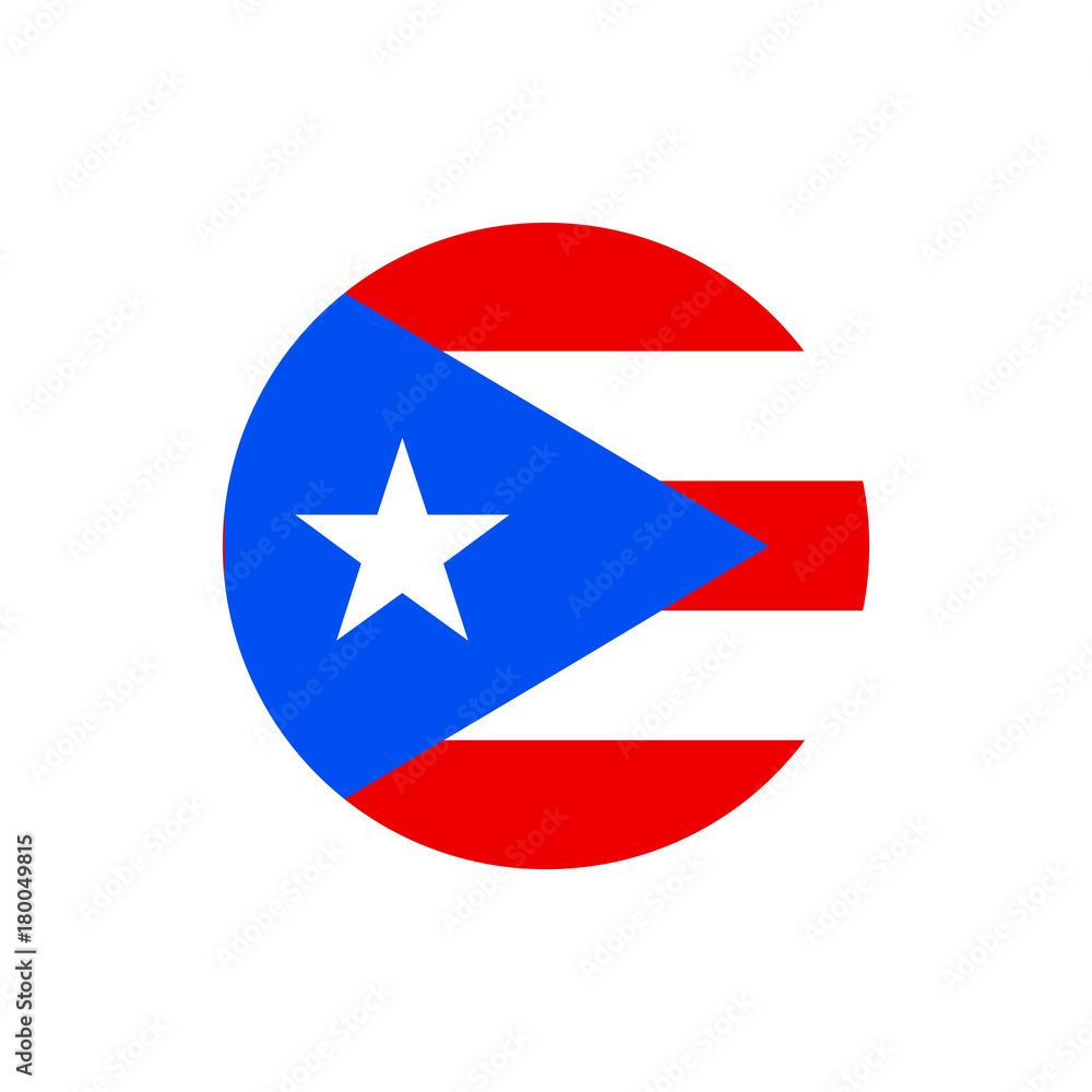 Puerto Rico flag, official colors and proportion correctly. National ...