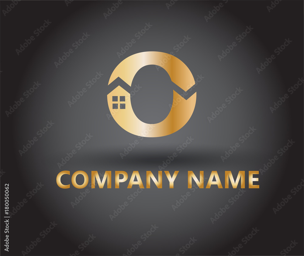 Letter O home logo vector Stock Vector | Adobe Stock